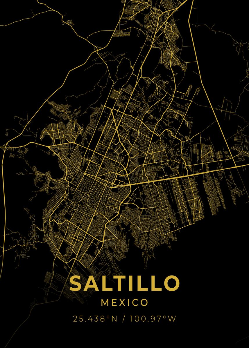 'Saltillo Mexico' Poster, picture, metal print, paint by Conceptual ...