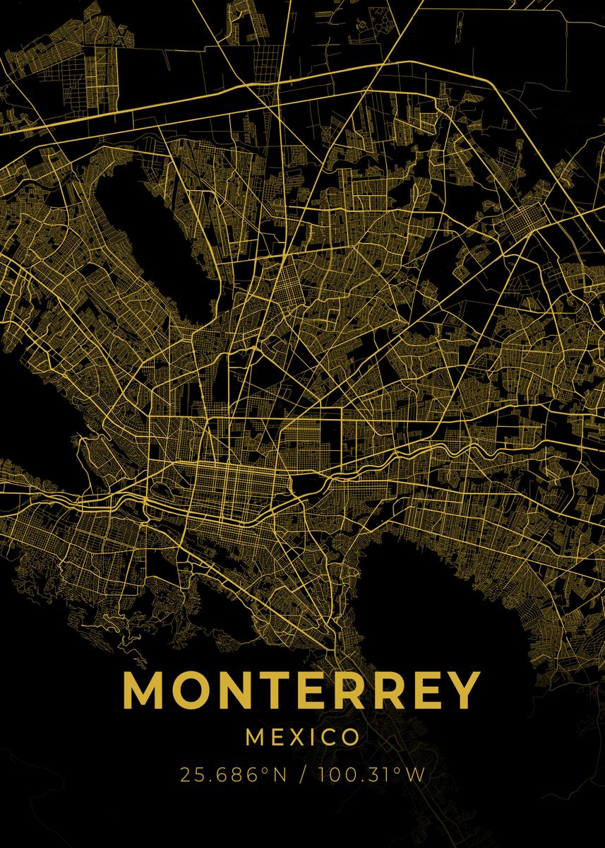 'Monterrey Mexico' Poster, picture, metal print, paint by Conceptual ...