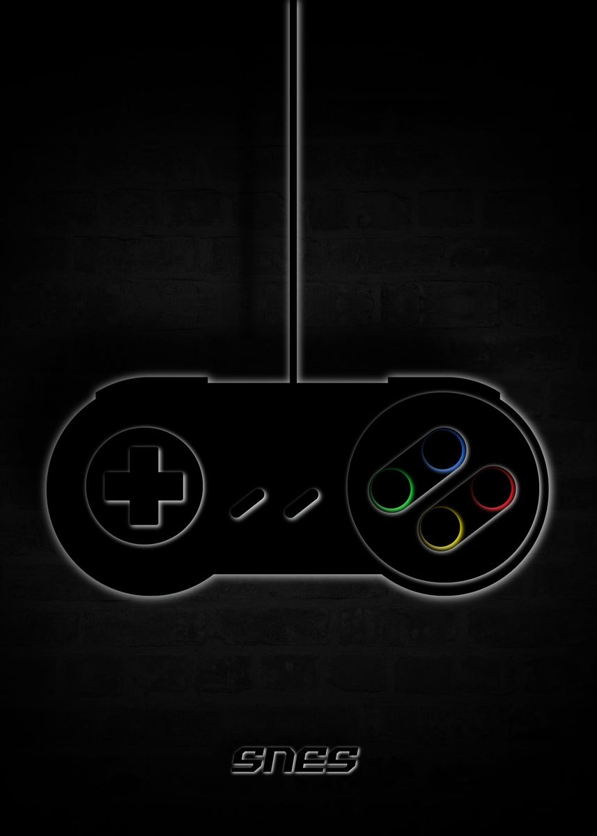 'SNES Controller' Poster, picture, metal print, paint by Jerri Scxfield ...