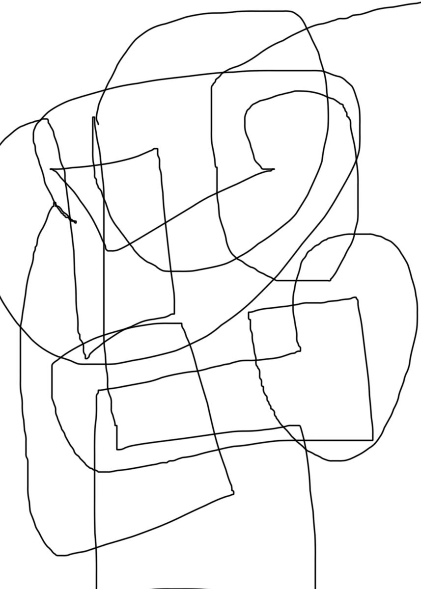 'original abstract line ' Poster, picture, metal print, paint by LAST ...