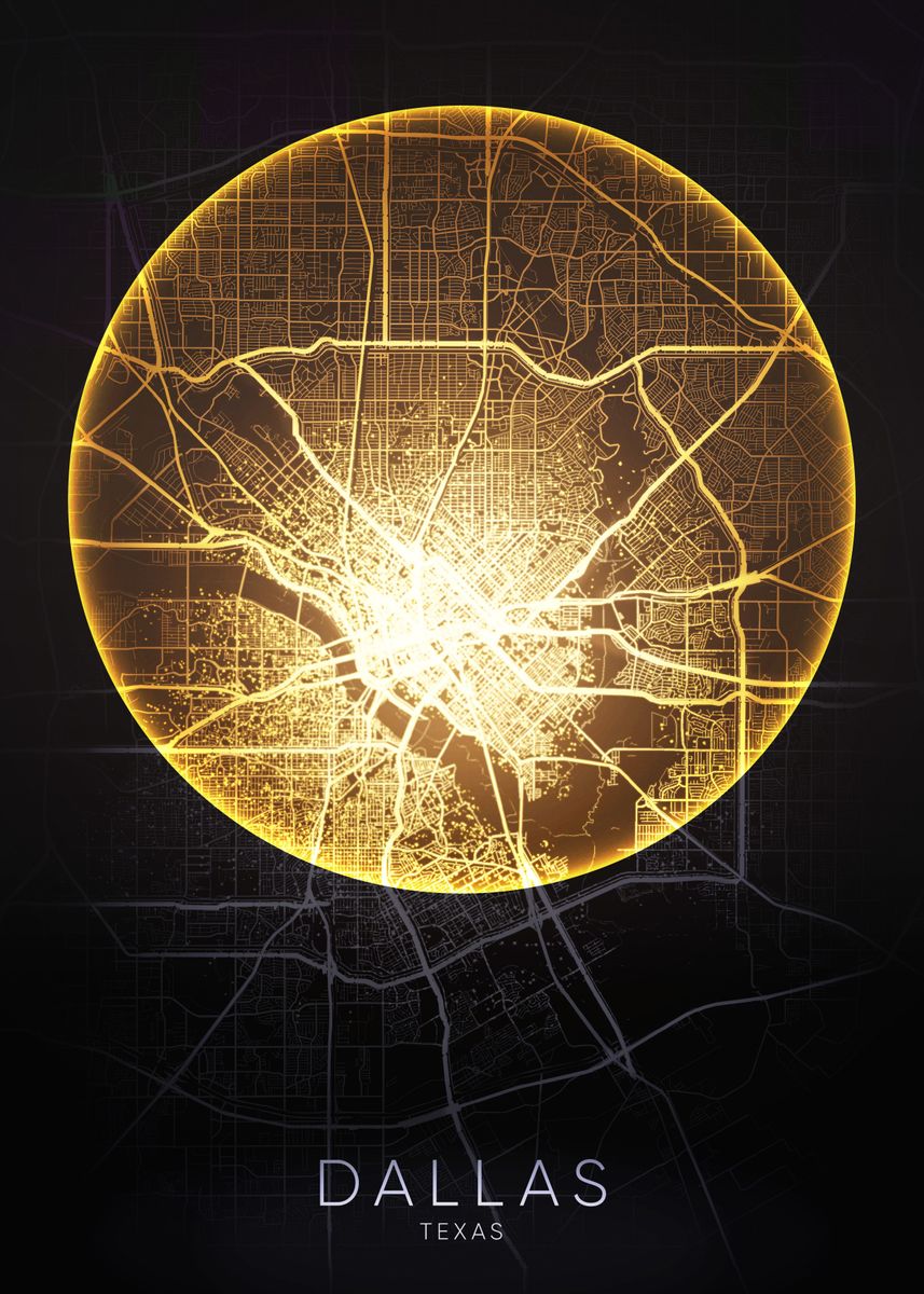 'dallas texas' Poster, picture, metal print, paint by SplashDesign ...