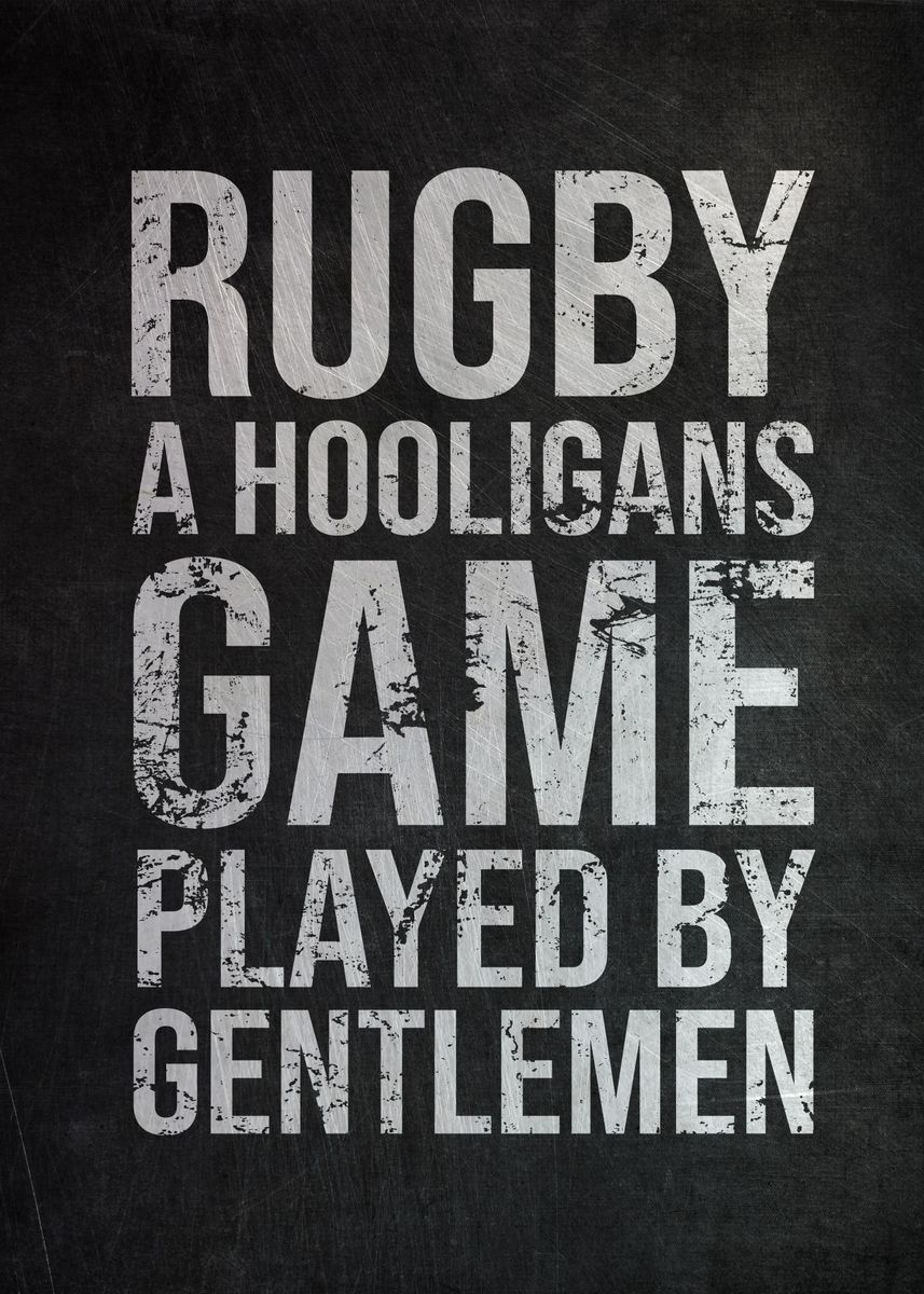 'Rugby Poster' Poster, picture, metal print, paint by PosterWorld ...