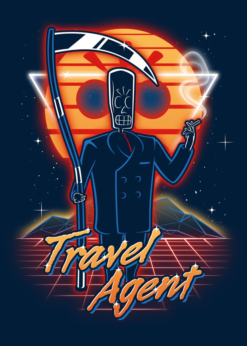 'Retro Travel Agent' Poster, picture, metal print, paint by Olipop Art ...