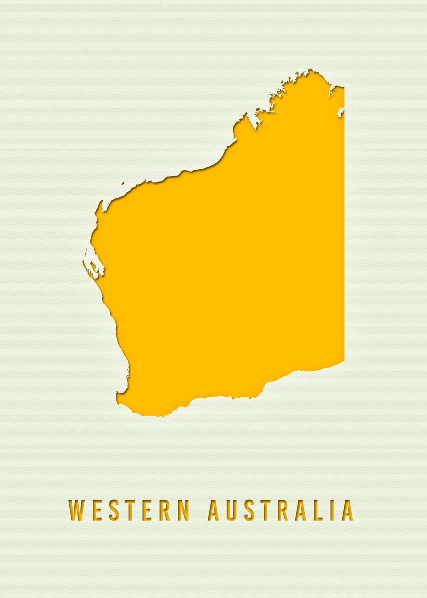 'WESTERN AUSTRALIA' Poster, picture, metal print, paint by Zero Nine ...