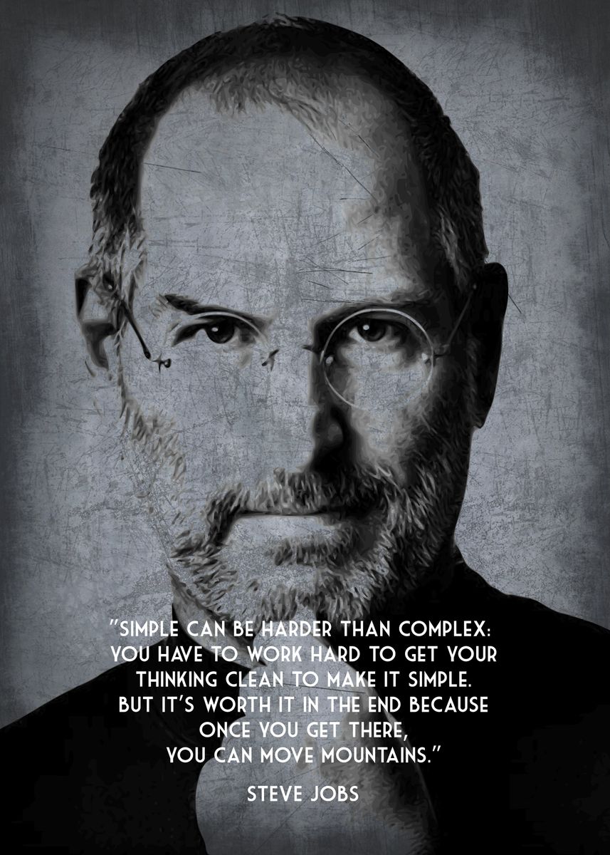 'STEVE JOBS Simple' Poster, picture, metal print, paint by Atomic ...