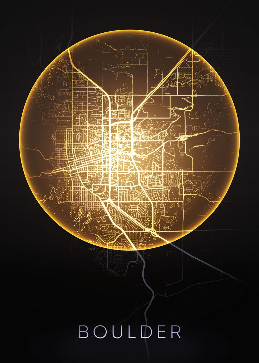 'boulder colorado' Poster by SplashDesign | Displate