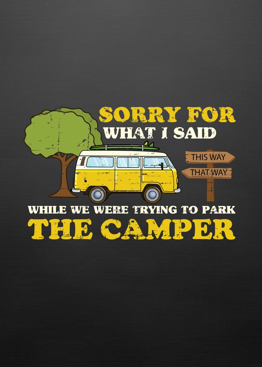 'Funny Camper Camping' Poster by Biglui | Displate