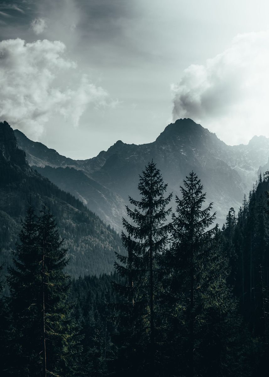 'Mountains like volcano' Poster, picture, metal print, paint by Adam ...