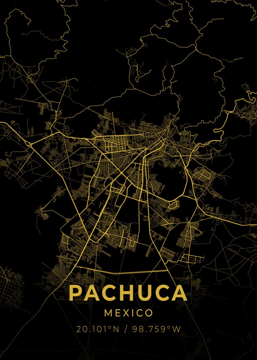 'Pachuca Mexico' Poster, picture, metal print, paint by Conceptual ...