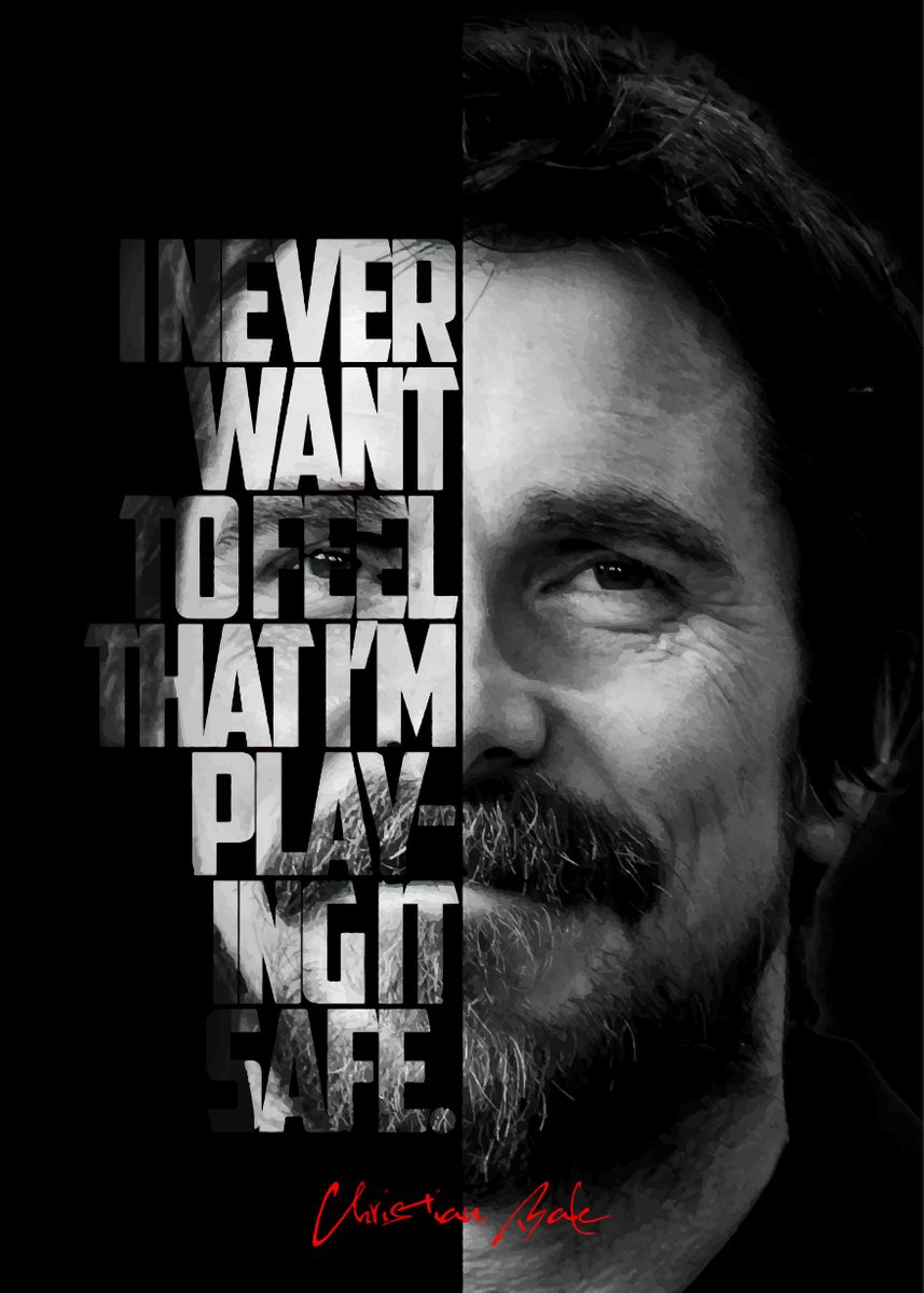 'Christian Bale' Poster, picture, metal print, paint by BnWDesigner ...