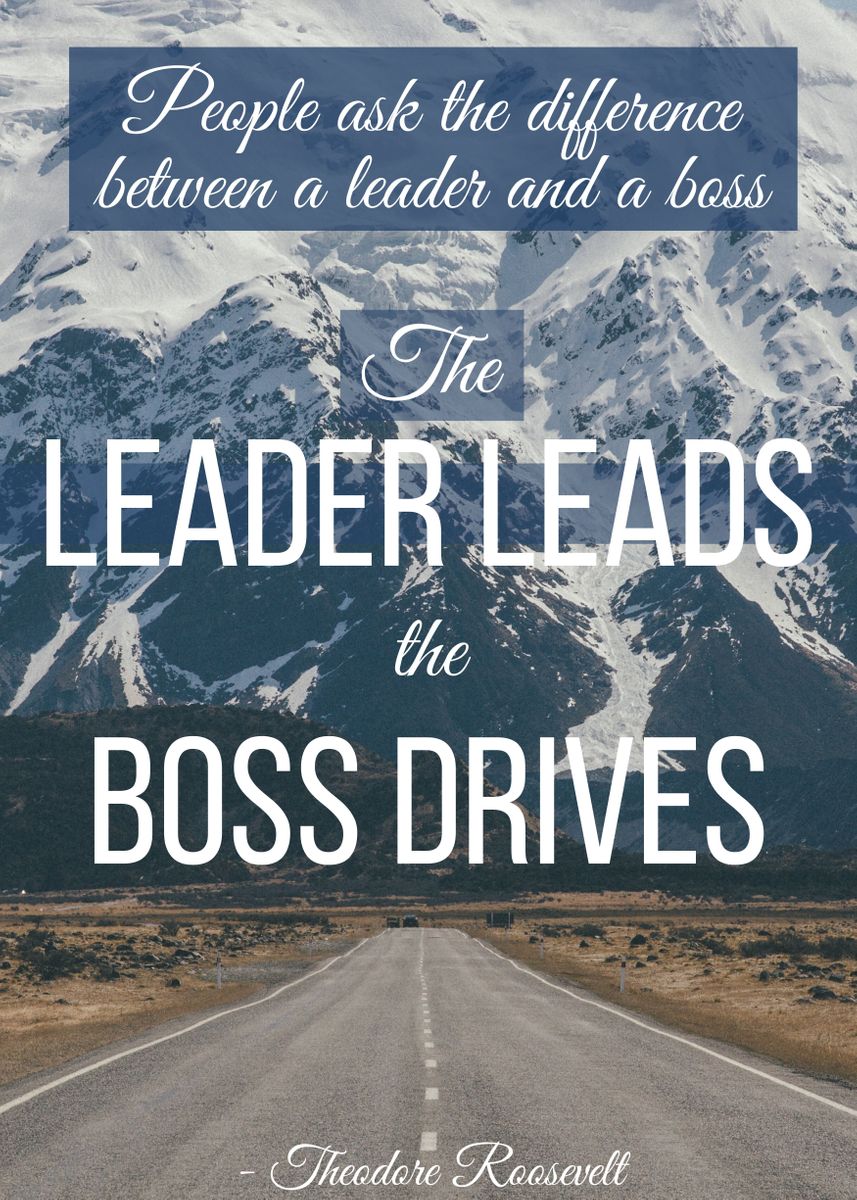 'Leadership quote' Poster, picture, metal print, paint by CiniArt ...