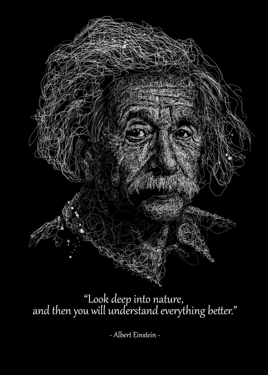 'einstein quotes' Poster by Izmo Scribbles | Displate