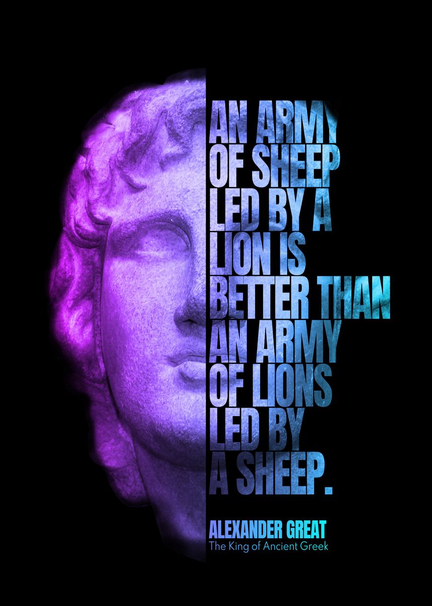 'Alexander the Great Text' Poster, picture, metal print, paint by erwin ...