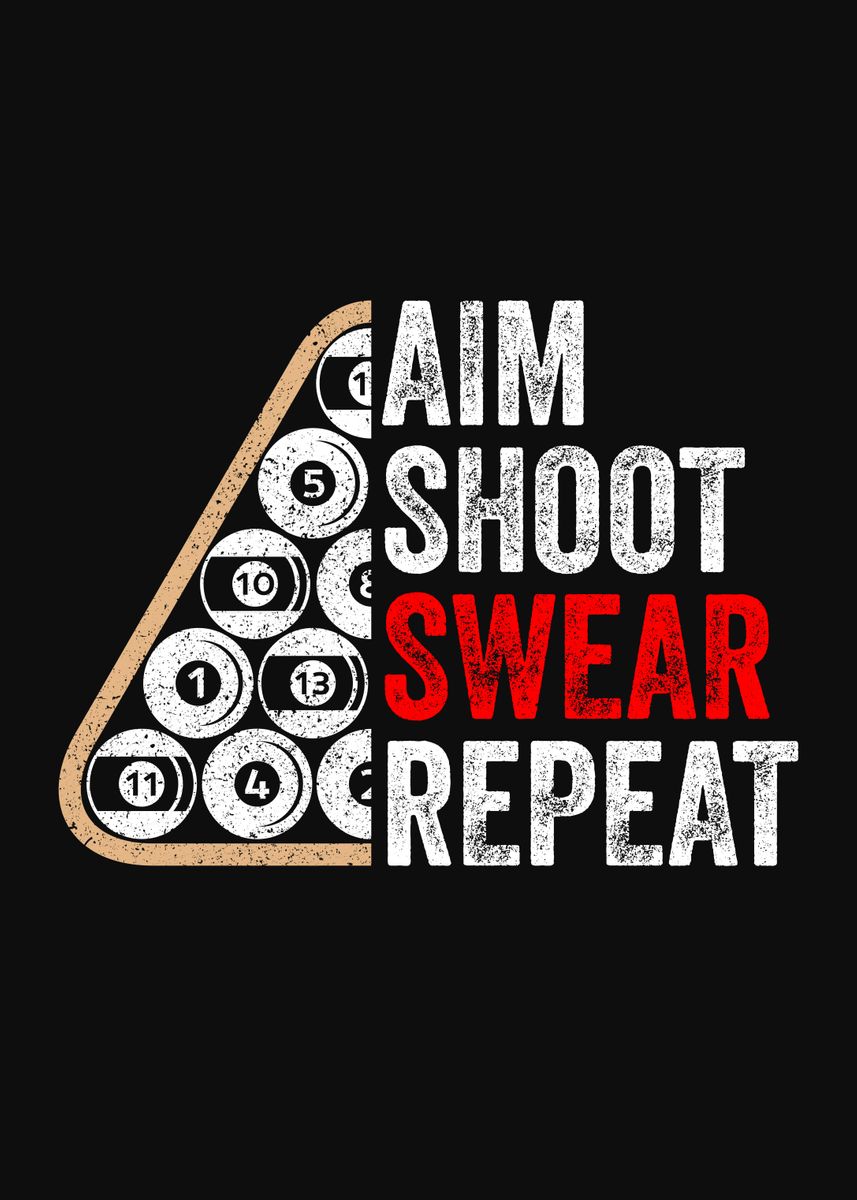 'Billiards Pool Player ' Poster, picture, metal print, paint by Marcel ...