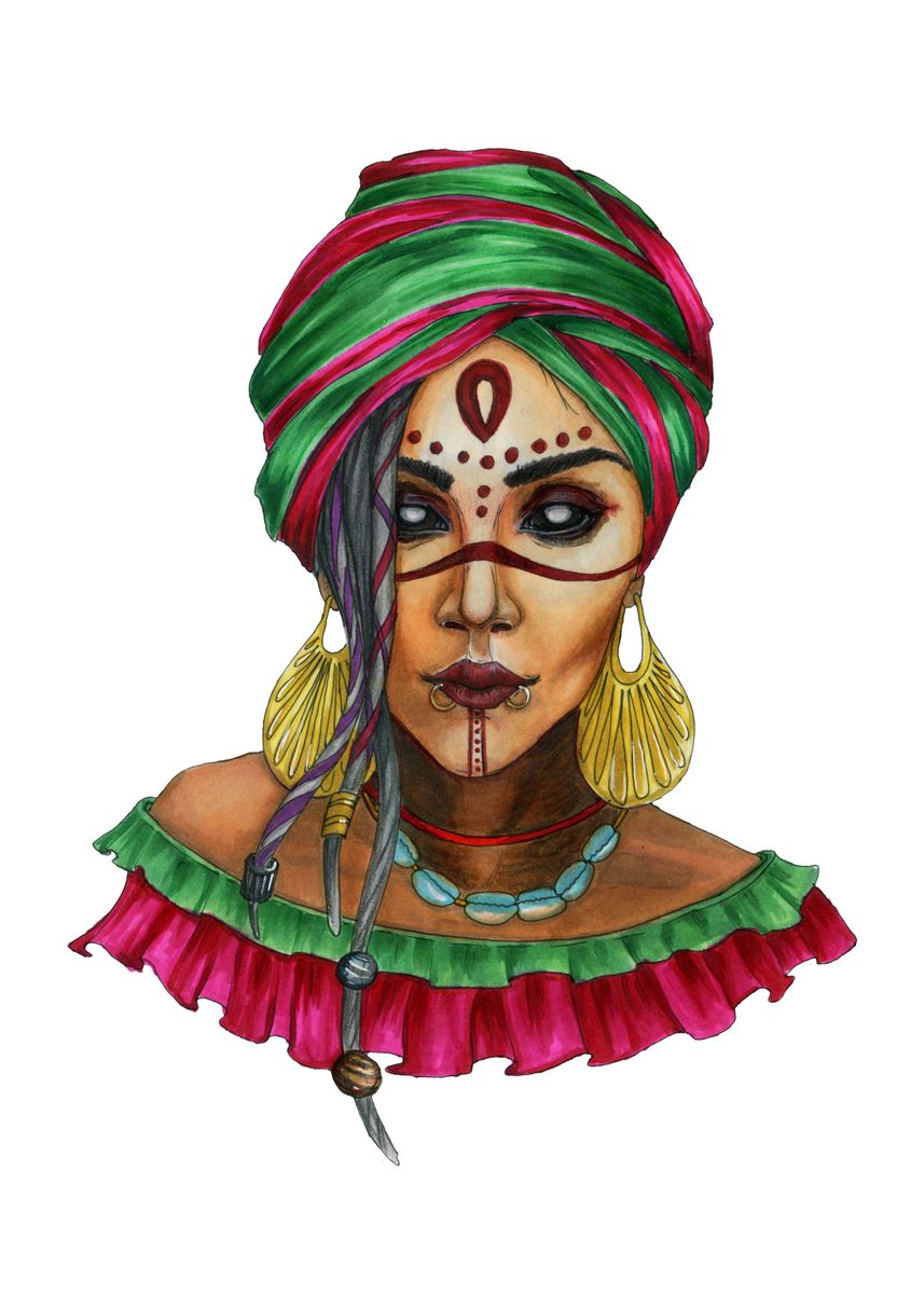 'Voodoo Witch Solo 3' Poster, picture, metal print, paint by Ralph ...