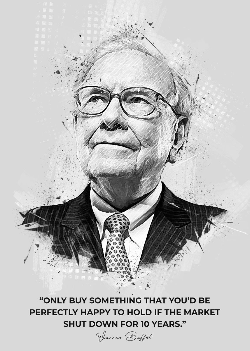 'Warren Buffett' Poster, picture, metal print, paint by Creative Shop ...