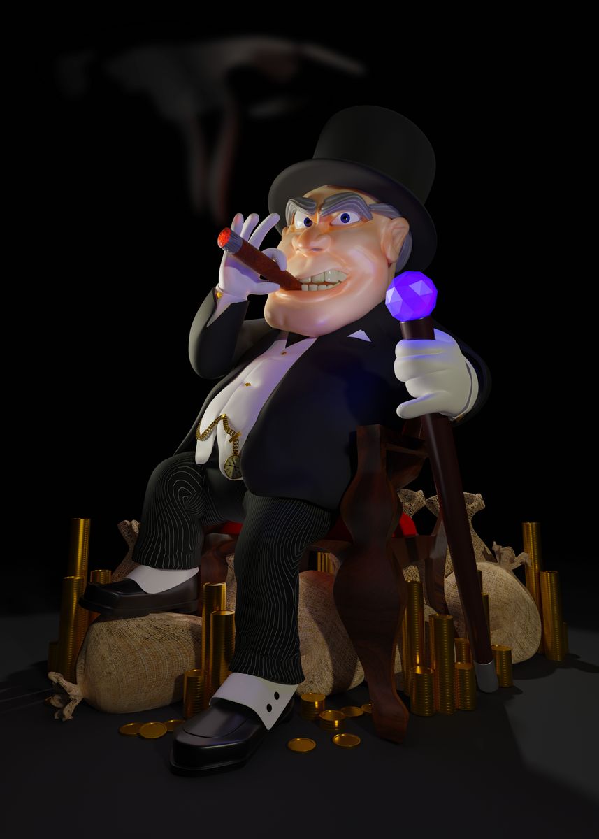 'Fat Cat' Poster, picture, metal print, paint by Richard Rabassa | Displate