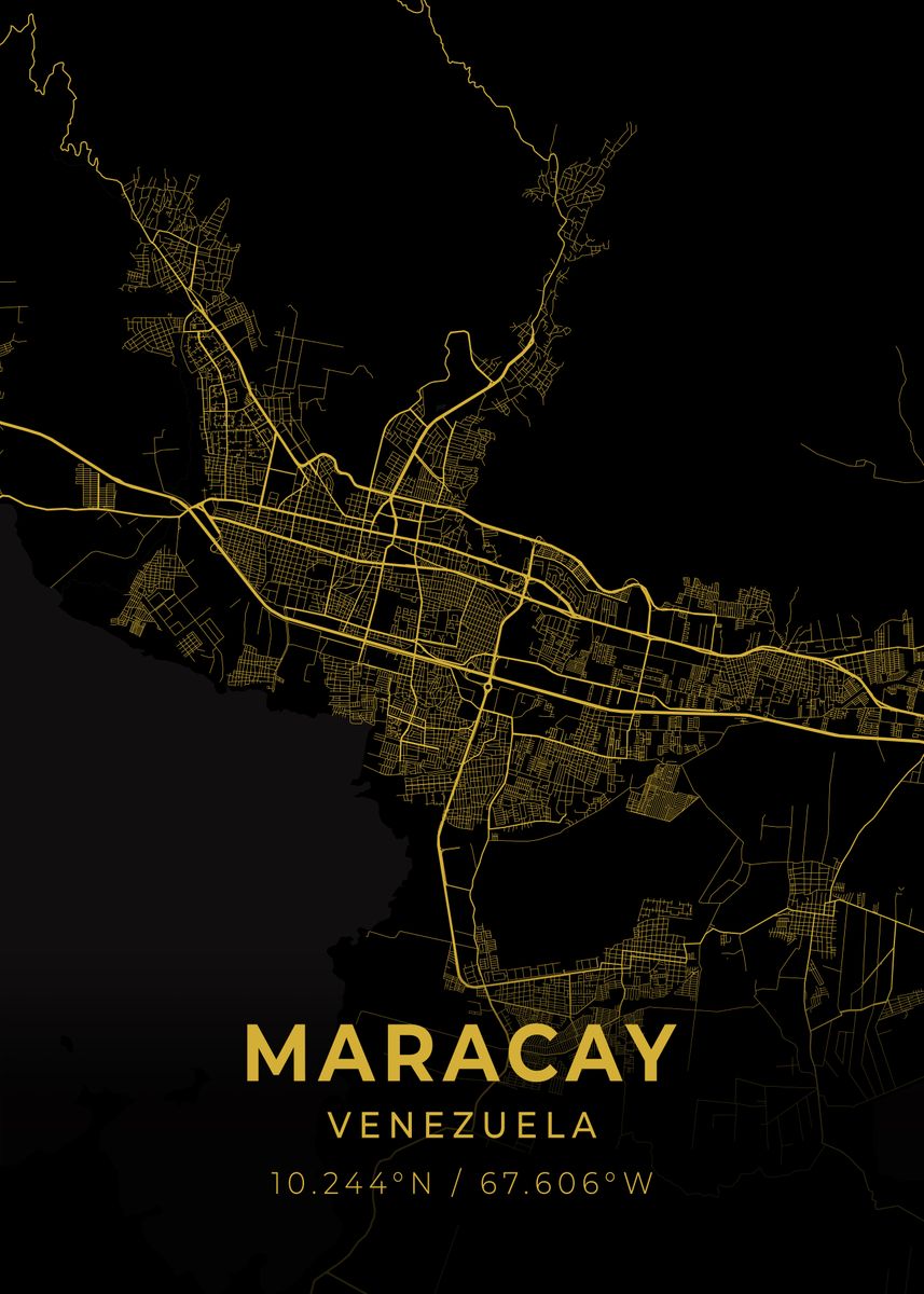 'Maracay Venezuela' Poster, picture, metal print, paint by Conceptual ...