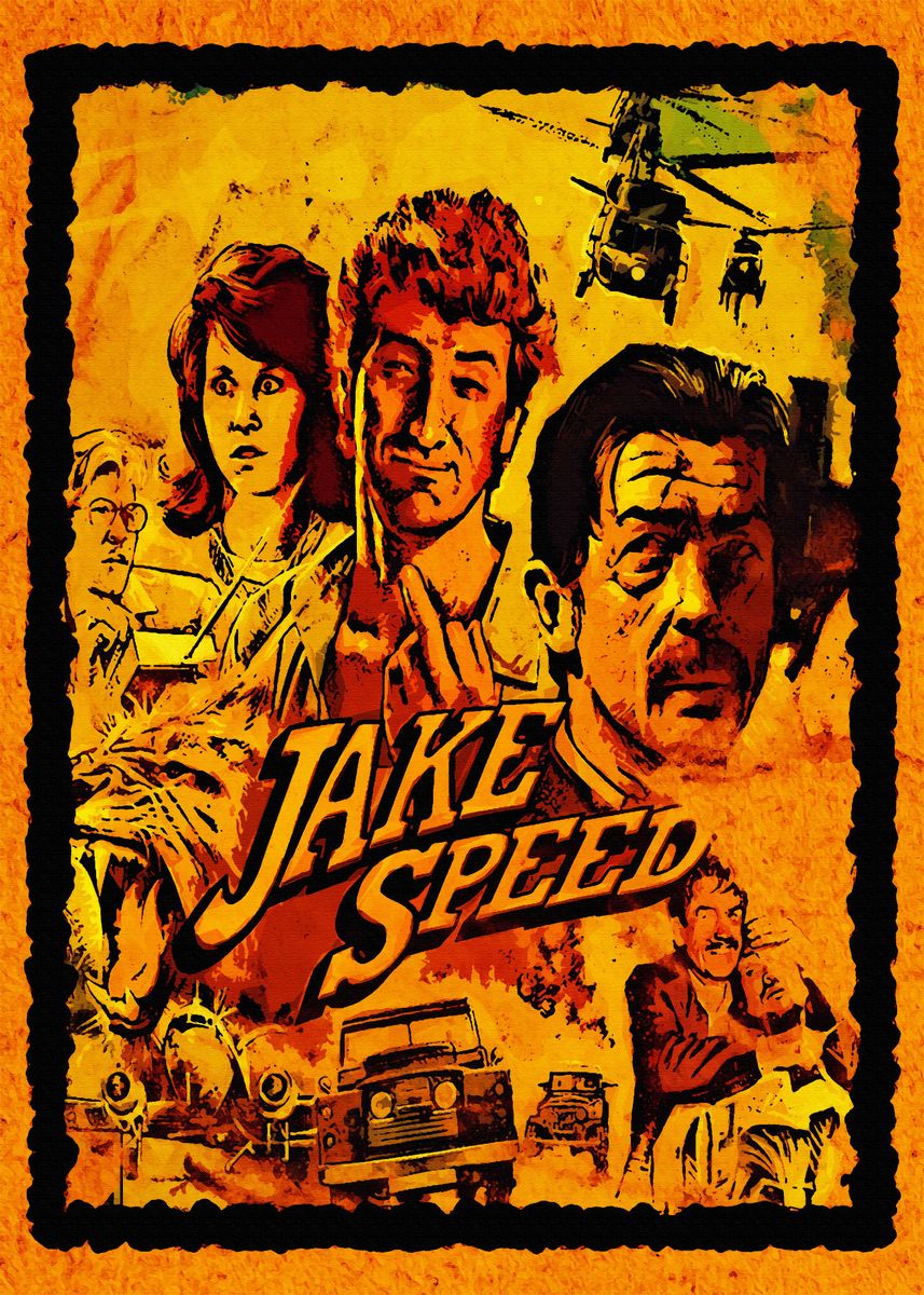 'Jake Speed 1' Poster, picture, metal print, paint by Zain Brookes ...