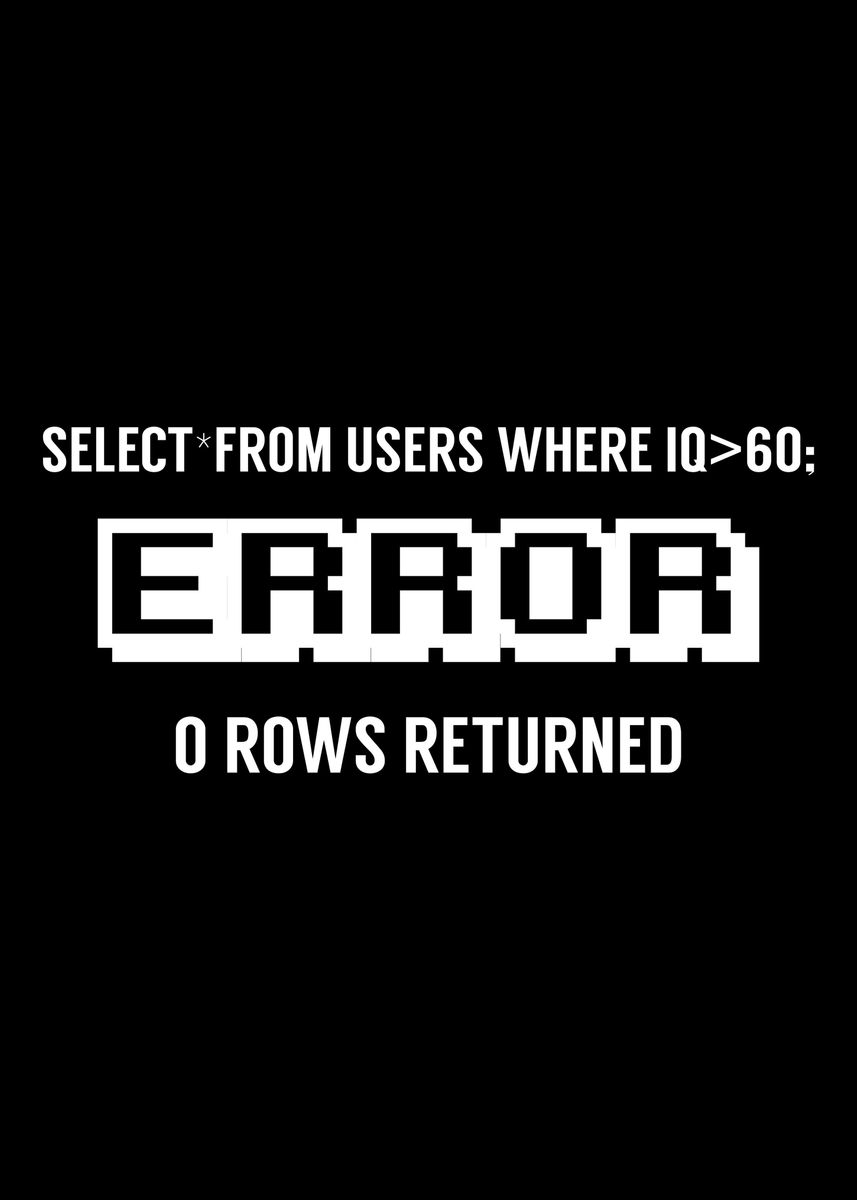 'Programming Error Failure' Poster, picture, metal print, paint by ...