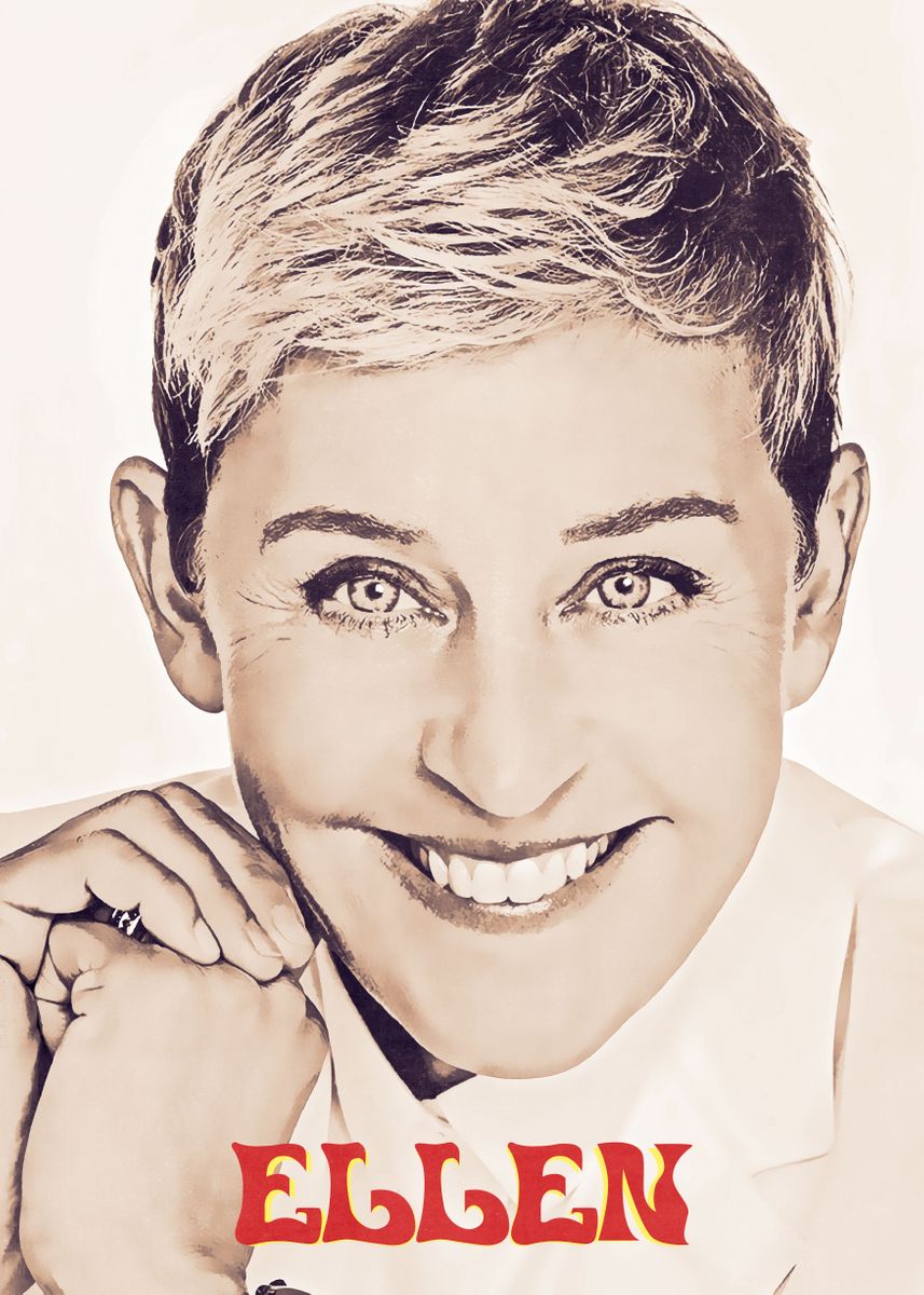 'Ellen DeGeneres' Poster, picture, metal print, paint by Anxhela Sufa ...
