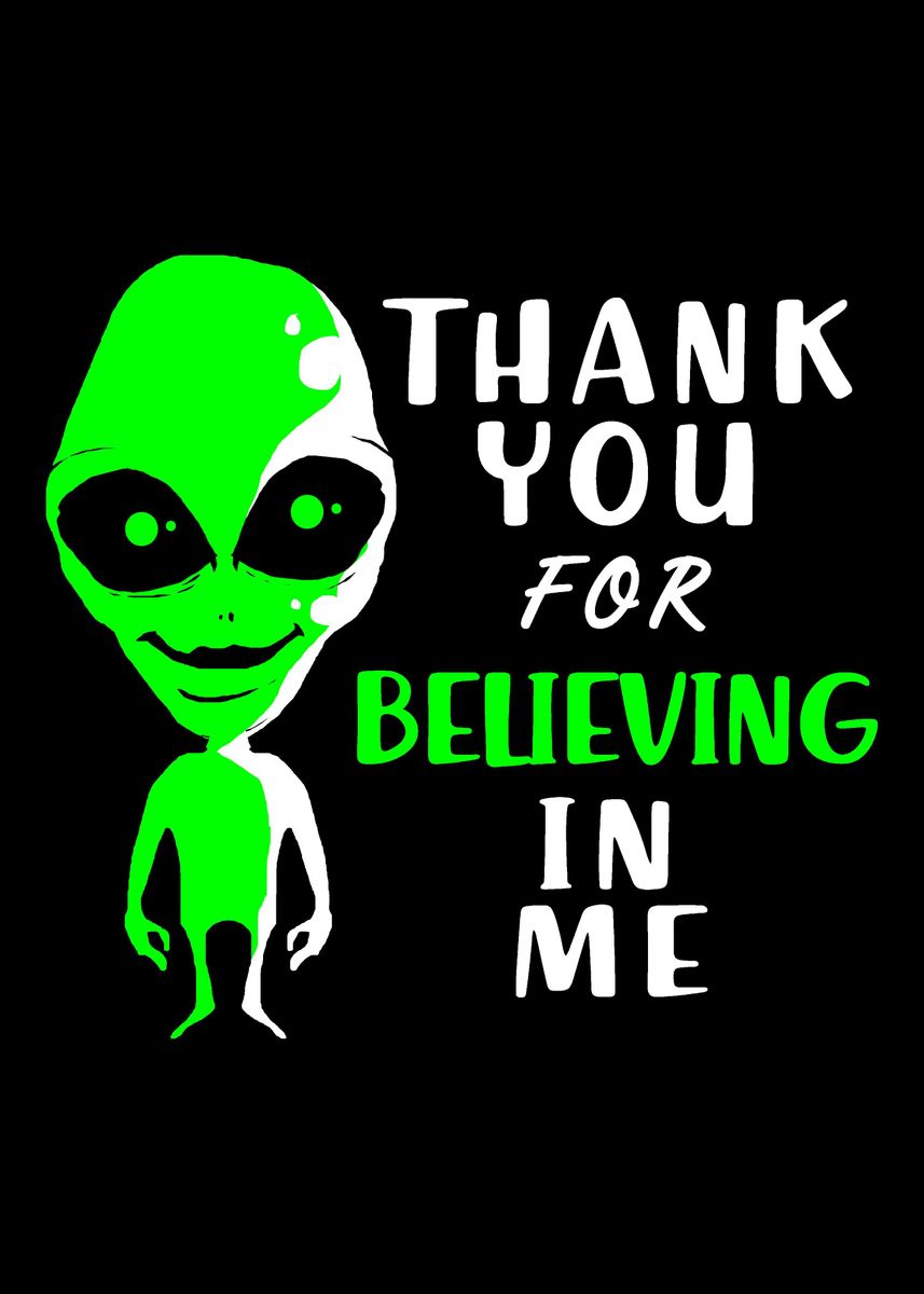 'Aliens Gift Ufo Space Sauc' Poster, picture, metal print, paint by ...