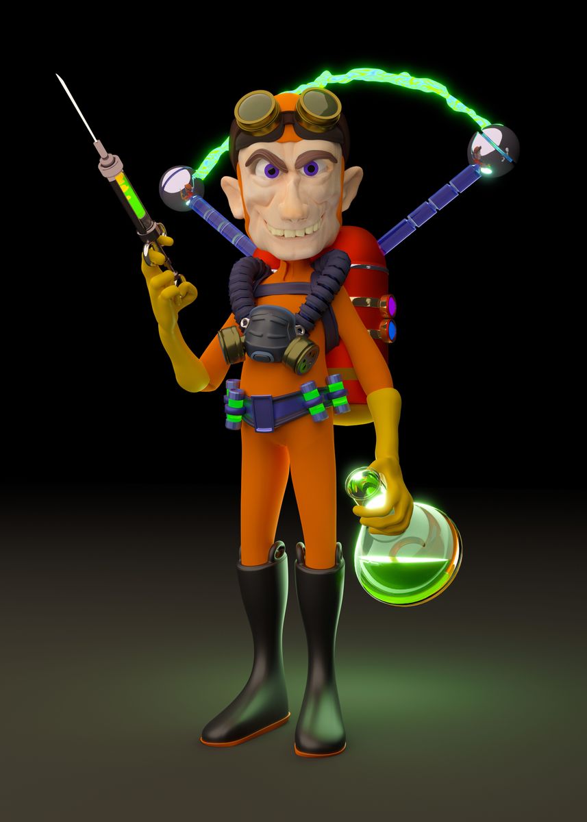 'Dr Giggles' Poster, picture, metal print, paint by Richard Rabassa ...