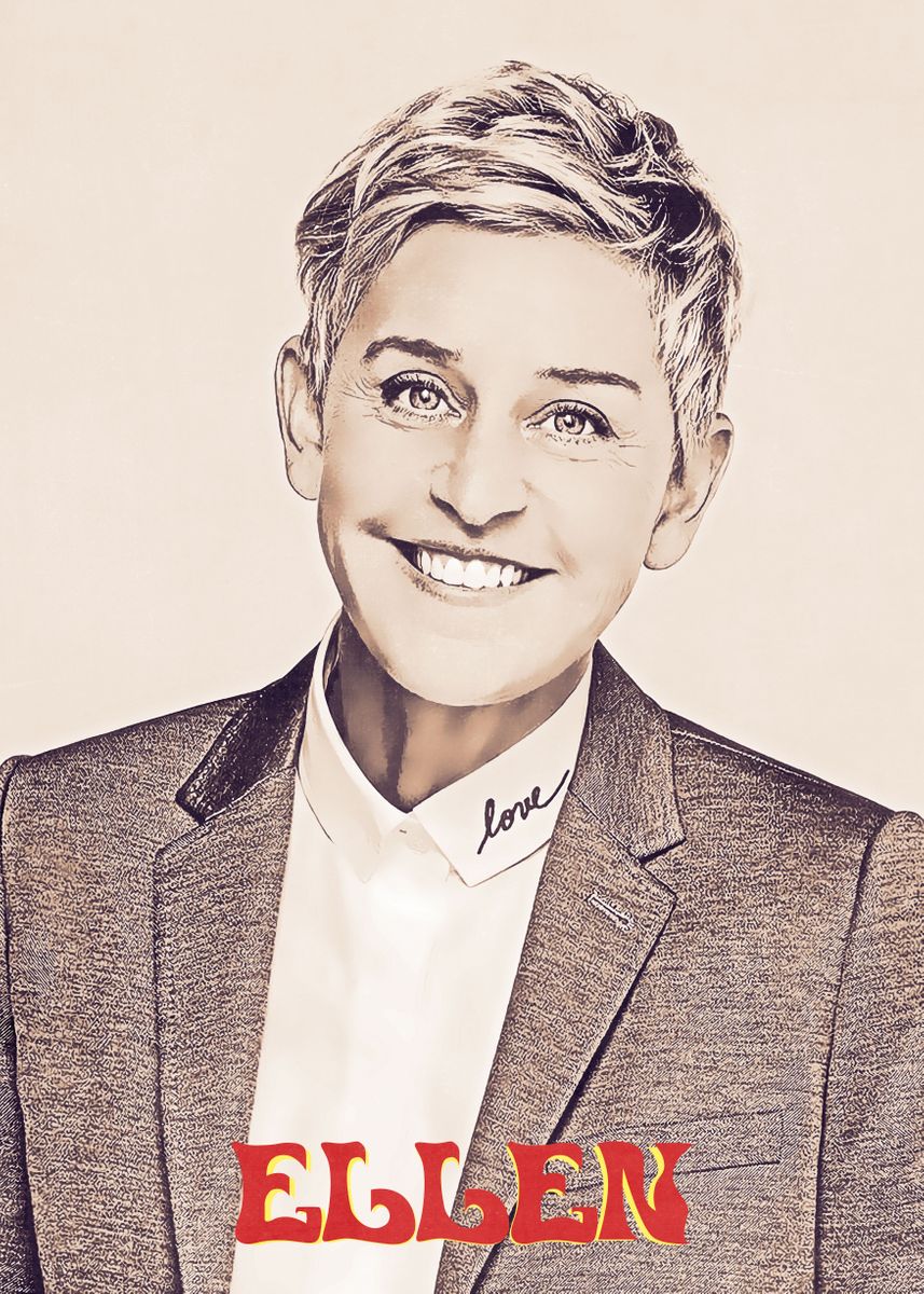 'Ellen DeGeneres' Poster, picture, metal print, paint by Anxhela Sufa ...