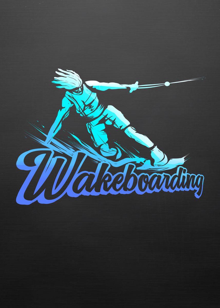 'Wakeboarding Water Sport' Poster, picture, metal print, paint by ...