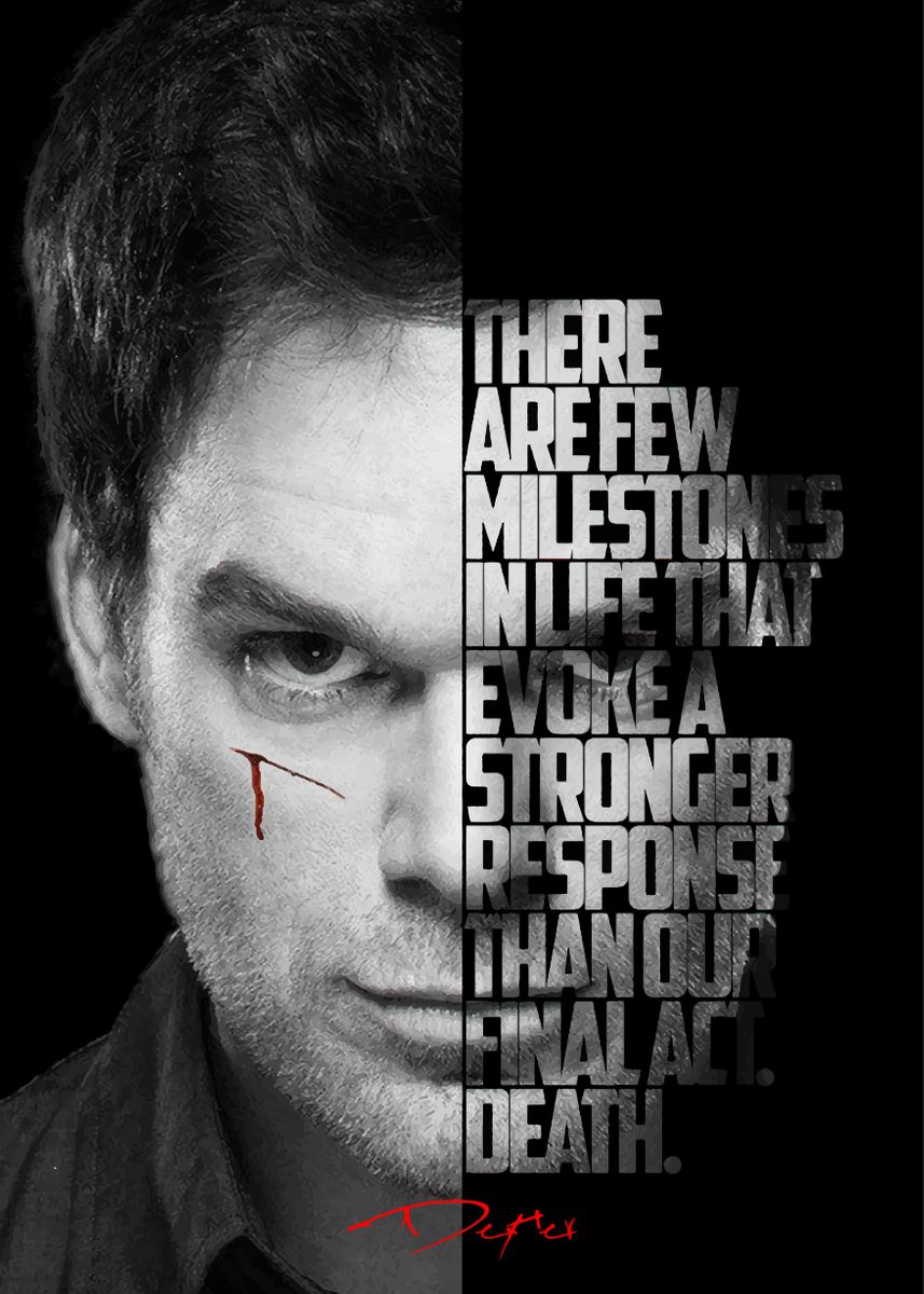 'Dexter' Poster, picture, metal print, paint by BnWDesigner | Displate