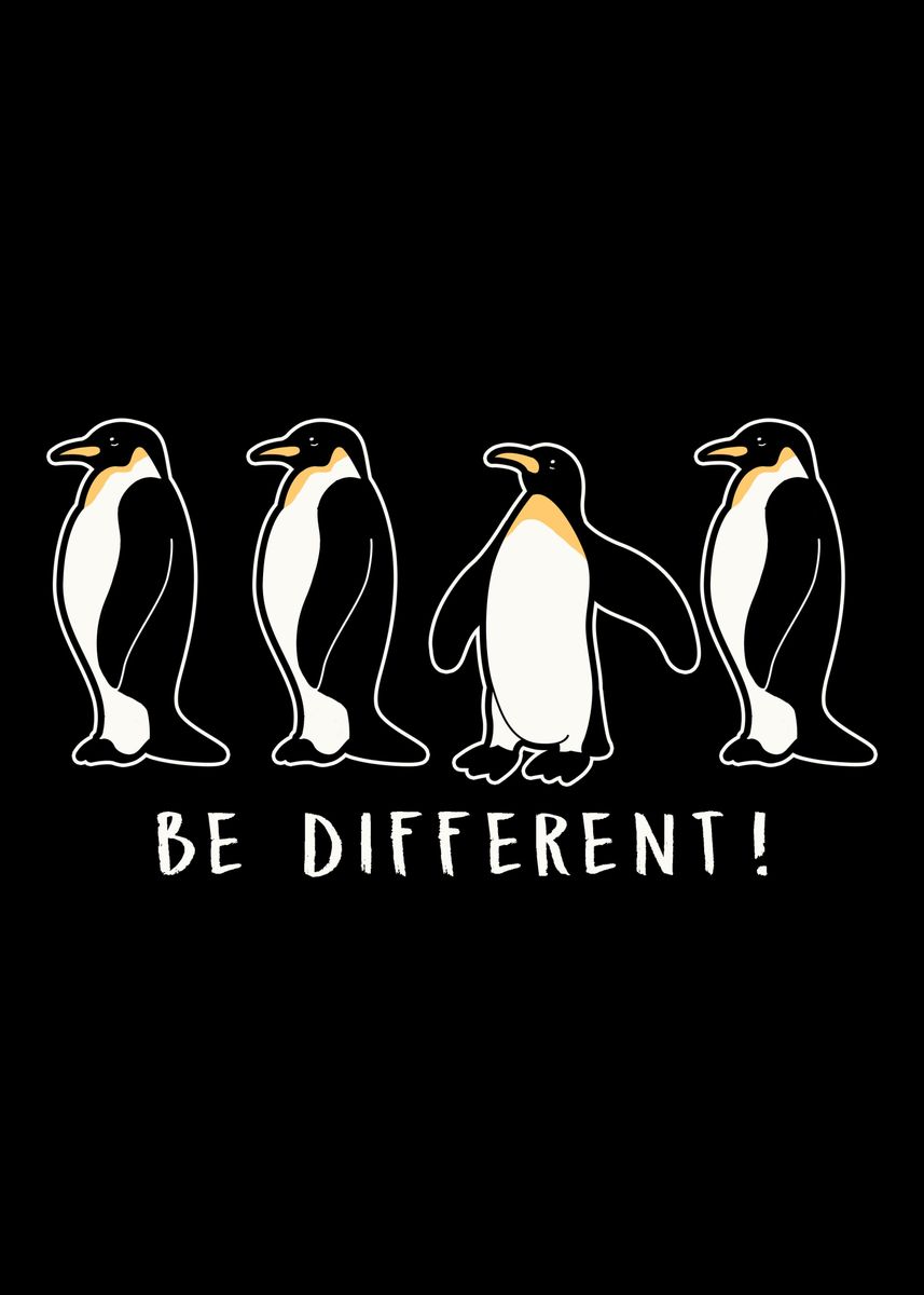 'Be Different' Poster, picture, metal print, paint by LeSheer Displate ...