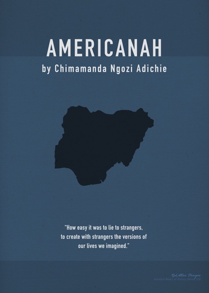 'Americanah Book Art ' Poster, picture, metal print, paint by Design ...