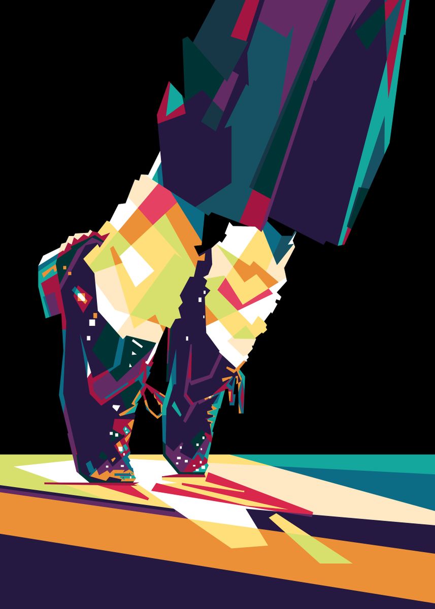 'MJ foot' Poster, picture, metal print, paint by Fill Artwork | Displate