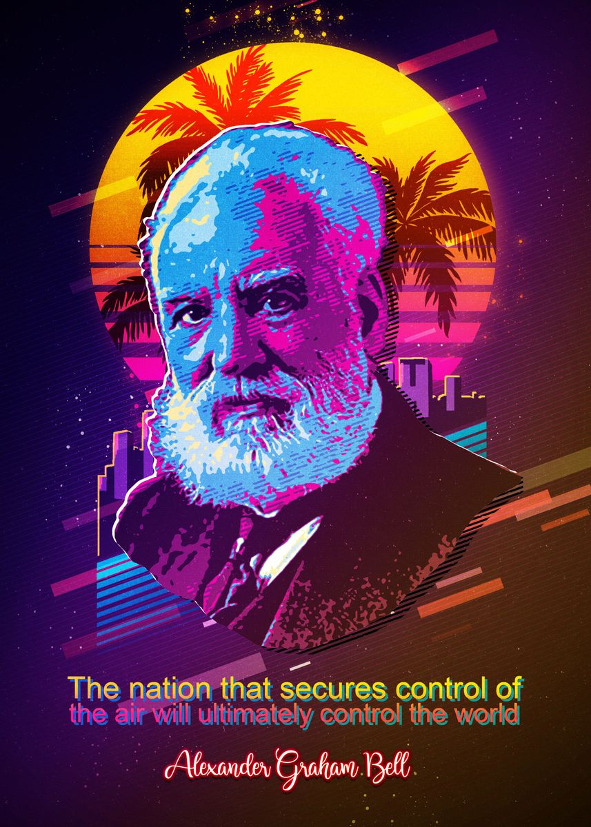 'Alexander Graham Bell ' Poster, picture, metal print, paint by The ...