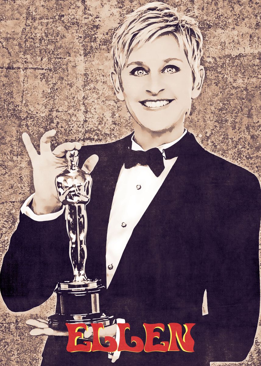 'Ellen DeGeneres' Poster, picture, metal print, paint by Anxhela Sufa ...