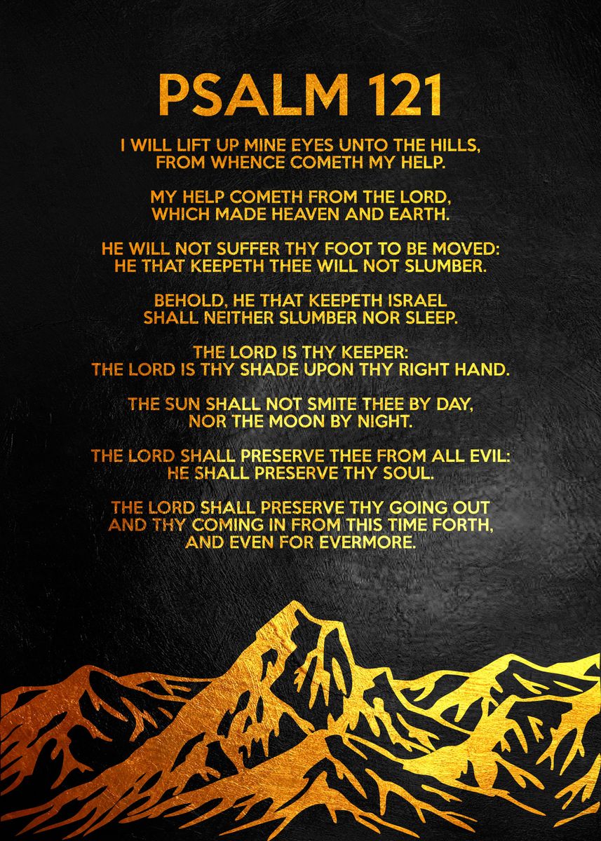 'Psalm 121' Poster, picture, metal print, paint by ABConcepts | Displate