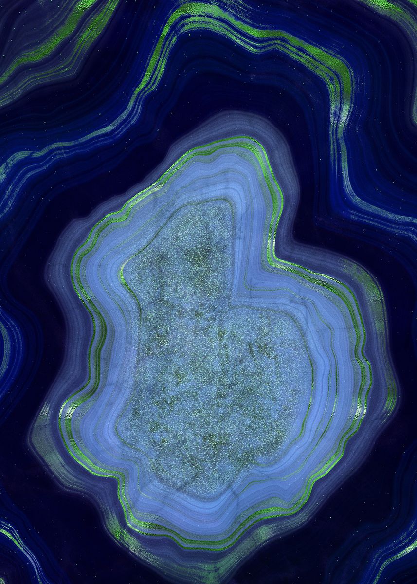 'Blue Malachite Texture 06' Poster, picture, metal print, paint by ...