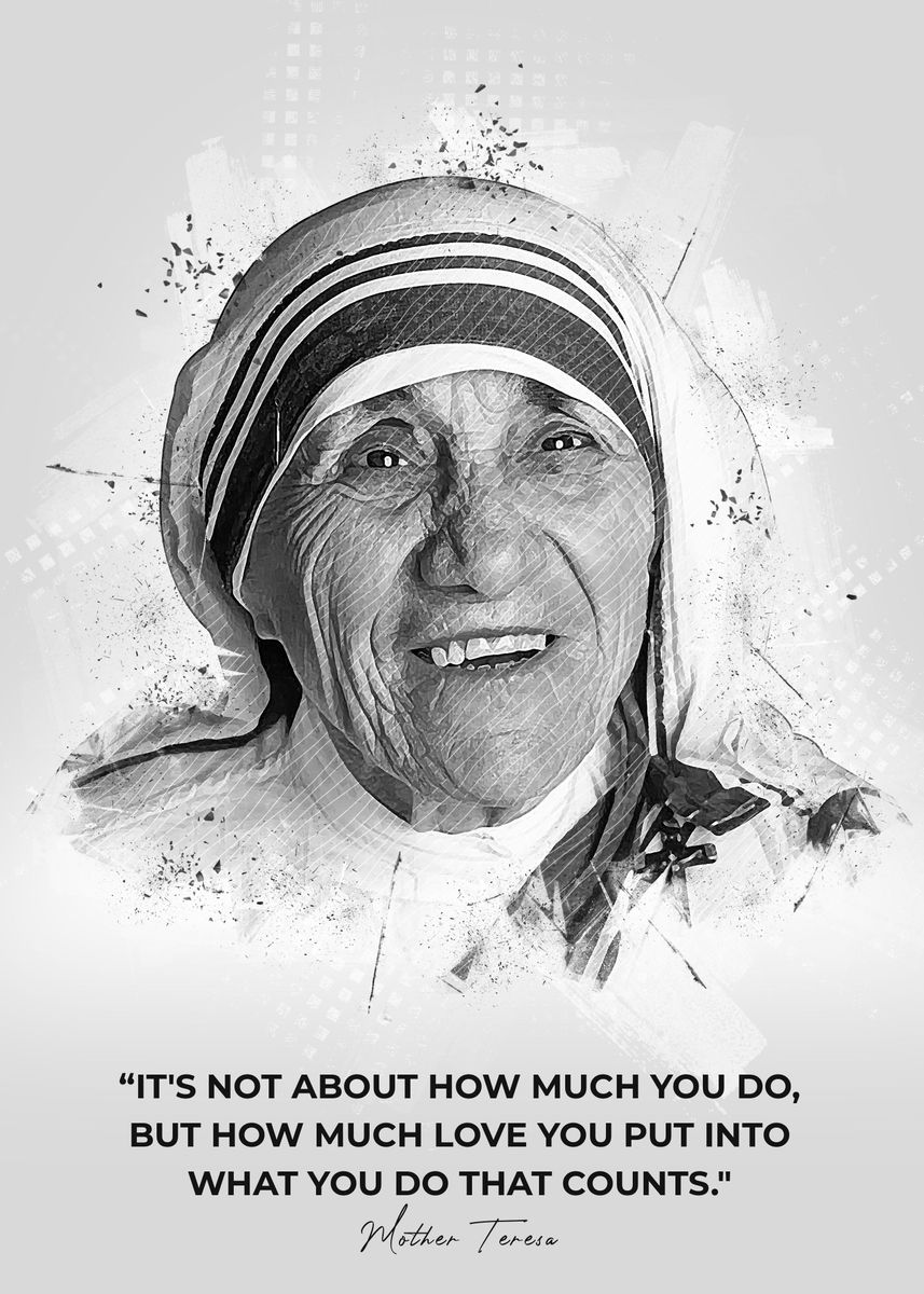 'Mother Teresa' Poster, picture, metal print, paint by Creative Shop ...