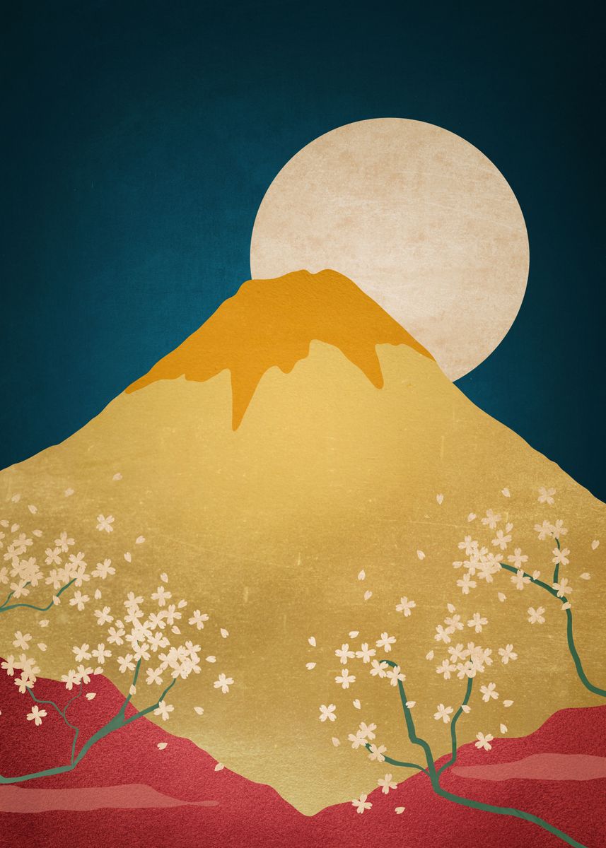 'Mount Fuji' Poster by Human Shadow | Displate