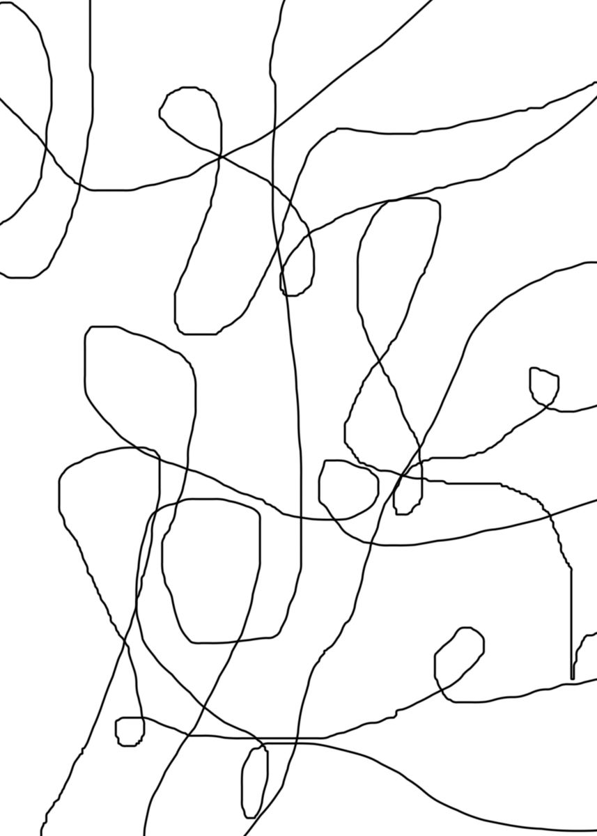 'original abstract scribble' Poster, picture, metal print, paint by ...