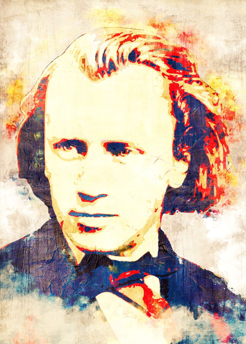'Johannes Brahms' Poster, picture, metal print, paint by Filip Hellman ...