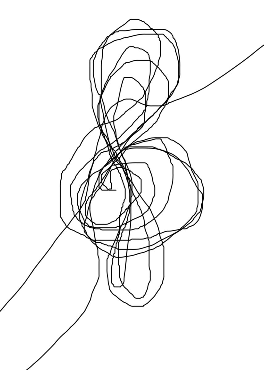 'original abstract scribble' Poster, picture, metal print, paint by ...