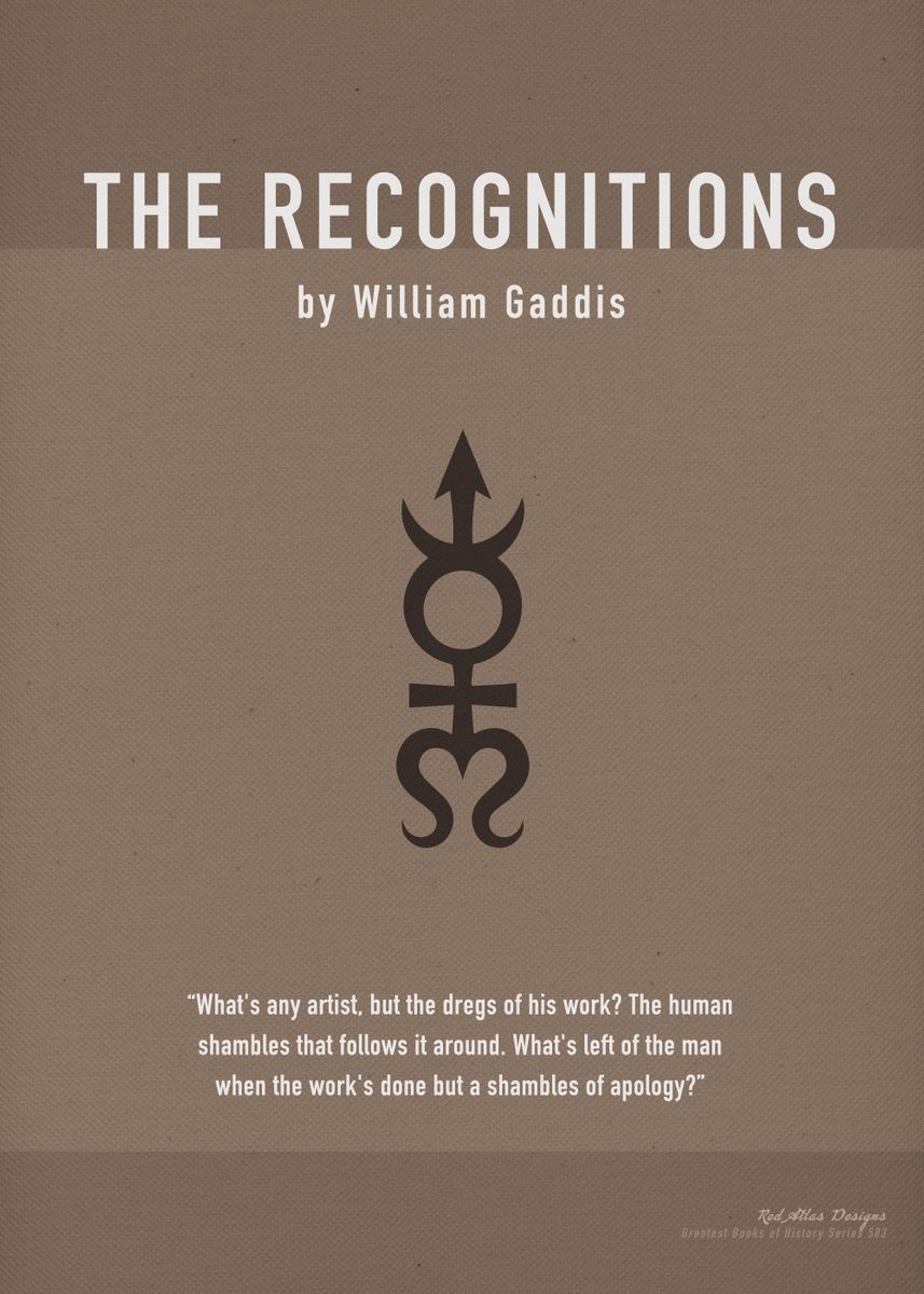 'The Recognitions Book Art ' Poster, picture, metal print, paint by ...