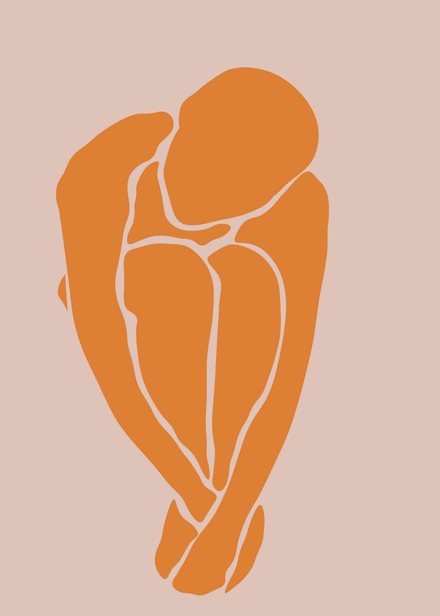 'Minimal Body Drawing 7' Poster, picture, metal print, paint by Roberto ...