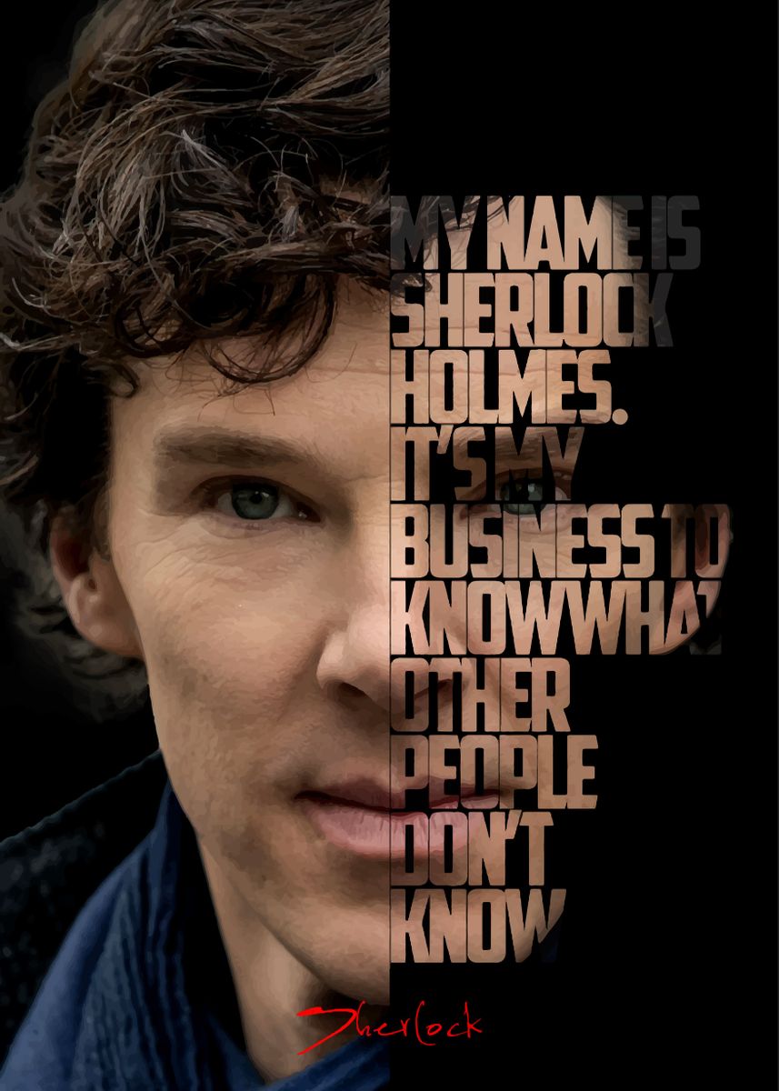 'Sherlock' Poster, picture, metal print, paint by BnWDesigner | Displate