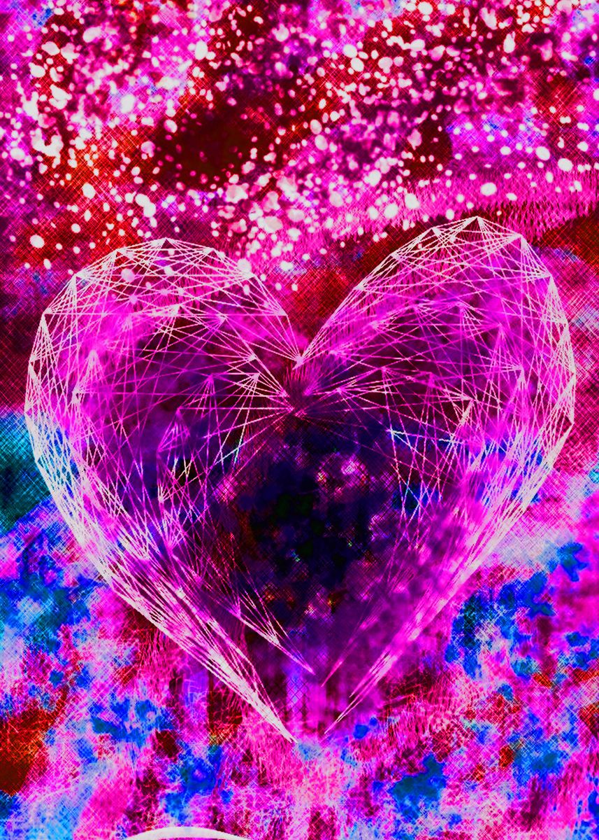 'heart of love' Poster, picture, metal print, paint by muh arie | Displate