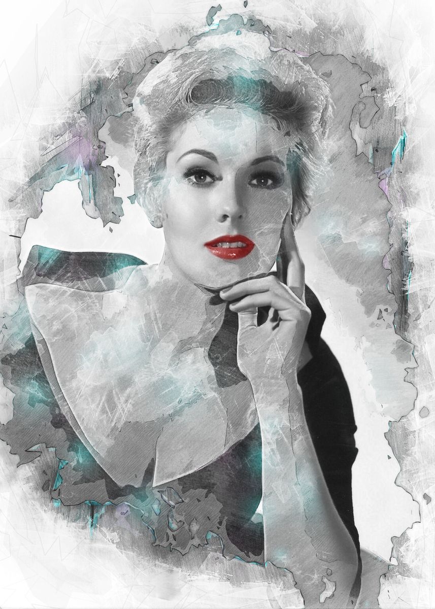 'Kim Novak' Poster, picture, metal print, paint by Petra Rommelfanger ...