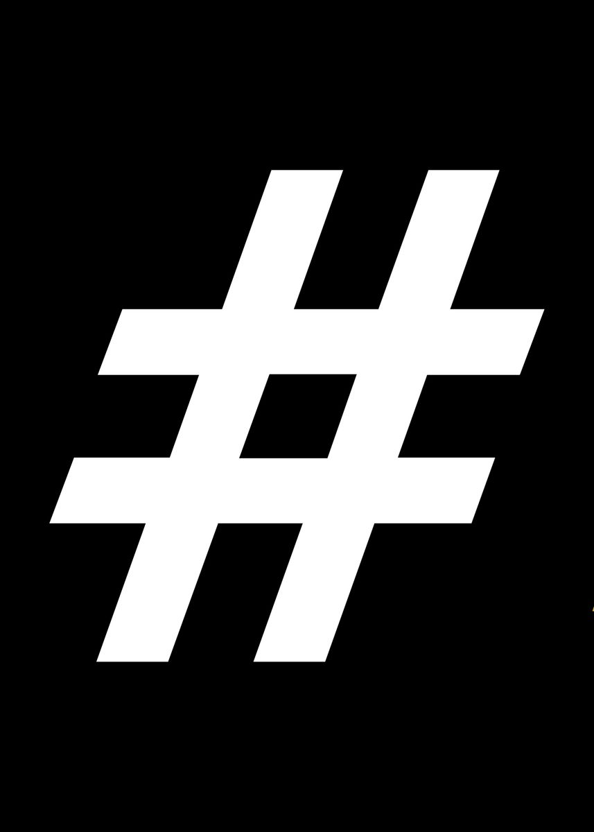 'hashtag simple poster' Poster by Haruka Studio | Displate