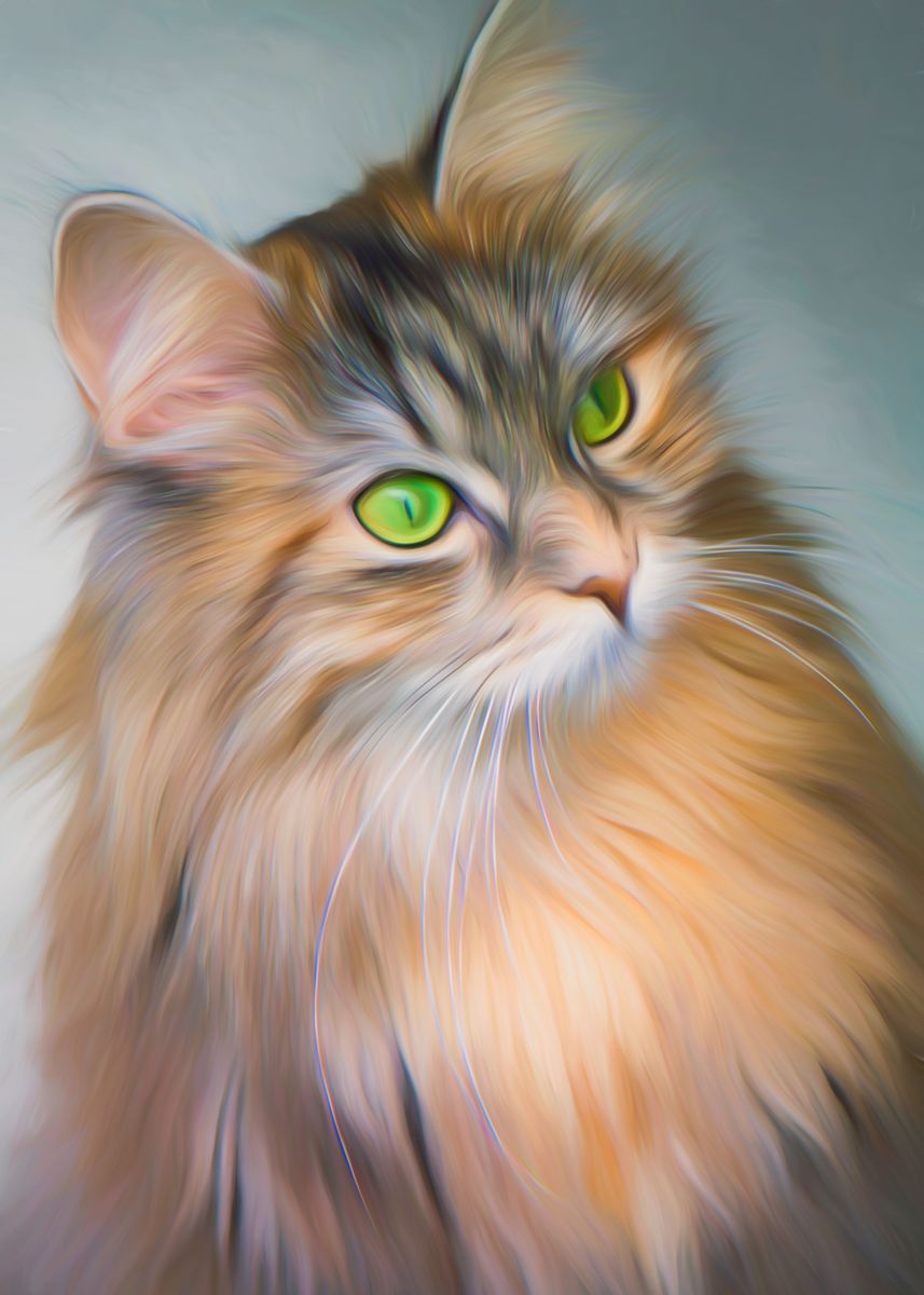 'Furry Cat' Poster by Armstrong | Displate