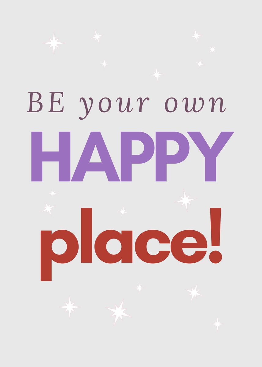 'Happy Place' Poster, picture, metal print, paint by Innersine | Displate